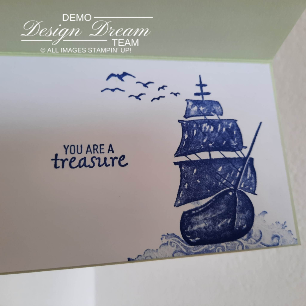On The Ocean Collage Stamping - The Pampered Stamper